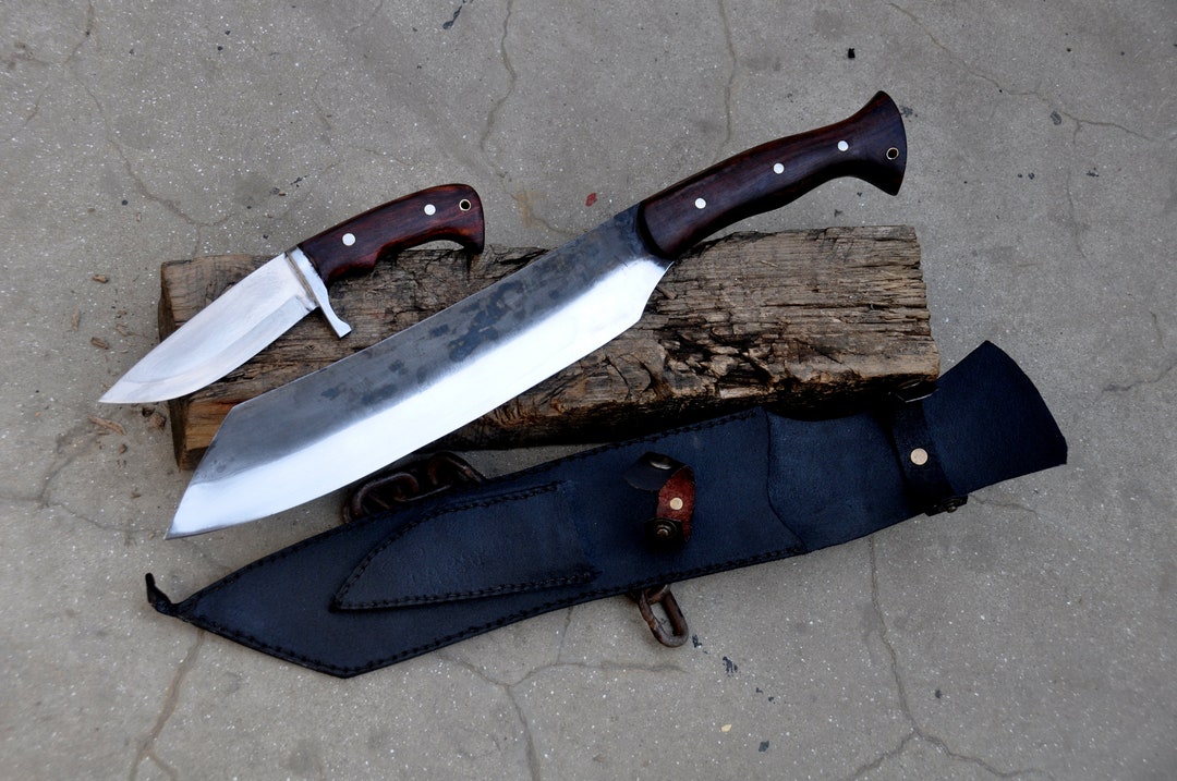 12 Inches Long Blade Hand Forged Large Knife-cleaver-handmade Large ...
