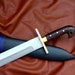 15 Inches Long Blade Large Bowie-hand Forged Knife-handmade Large Bowie ...