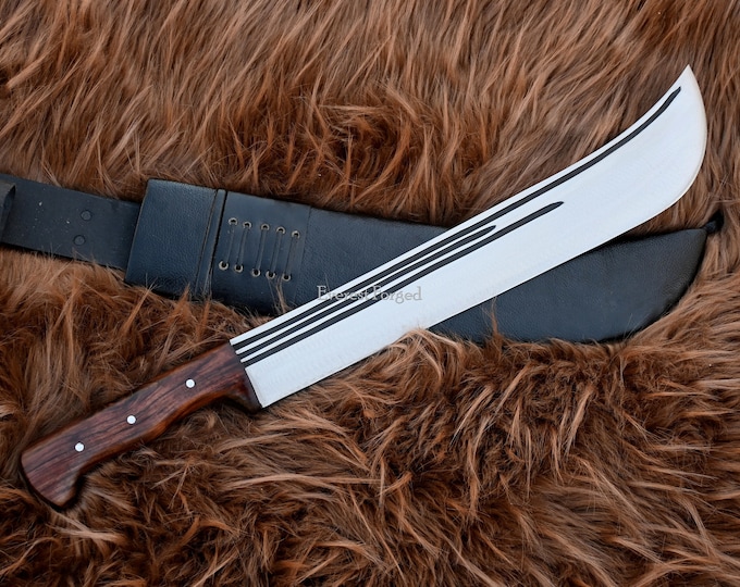 Vintage Seriously Large Butcher's Knife Made by Unknown Hammer Forged ...