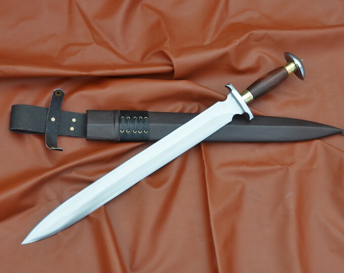 29 Inches Long Blade Grosser Messer Sword-large Sword-hand Forged-full ...