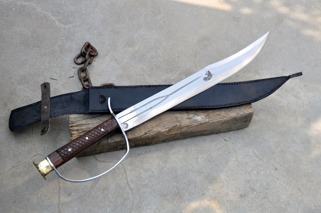 Dragon Tooth Bowie-18 Inches Long Blade Dragon Tooth Bowie Knife-full ...