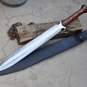 22 Inches Long Blade Hand Forged Celtic Leaf Sword-hand Forged ...