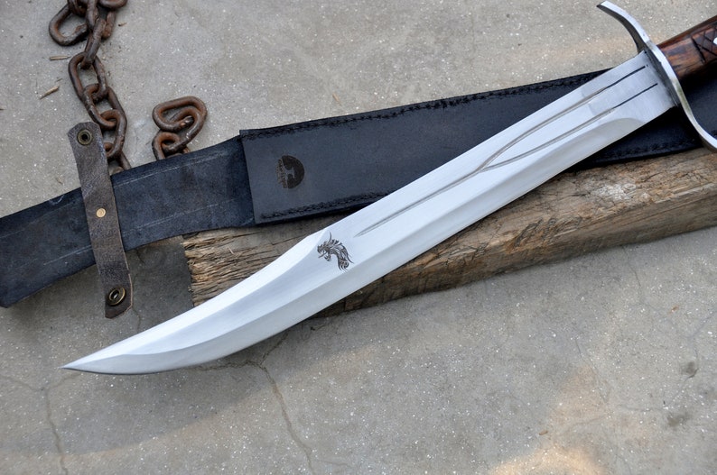 Dragon Tooth Bowie-18 Inches Long Blade Dragon Tooth Bowie - Etsy