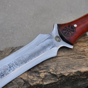 21 Inches Long Blade Hand Forged Celtic Leaf Sword-hand Forged Historical Sword-viking Sword ...