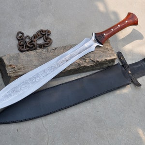 21 Inches Long Blade Hand Forged Celtic Leaf Sword-hand Forged Historical Sword-viking Sword ...