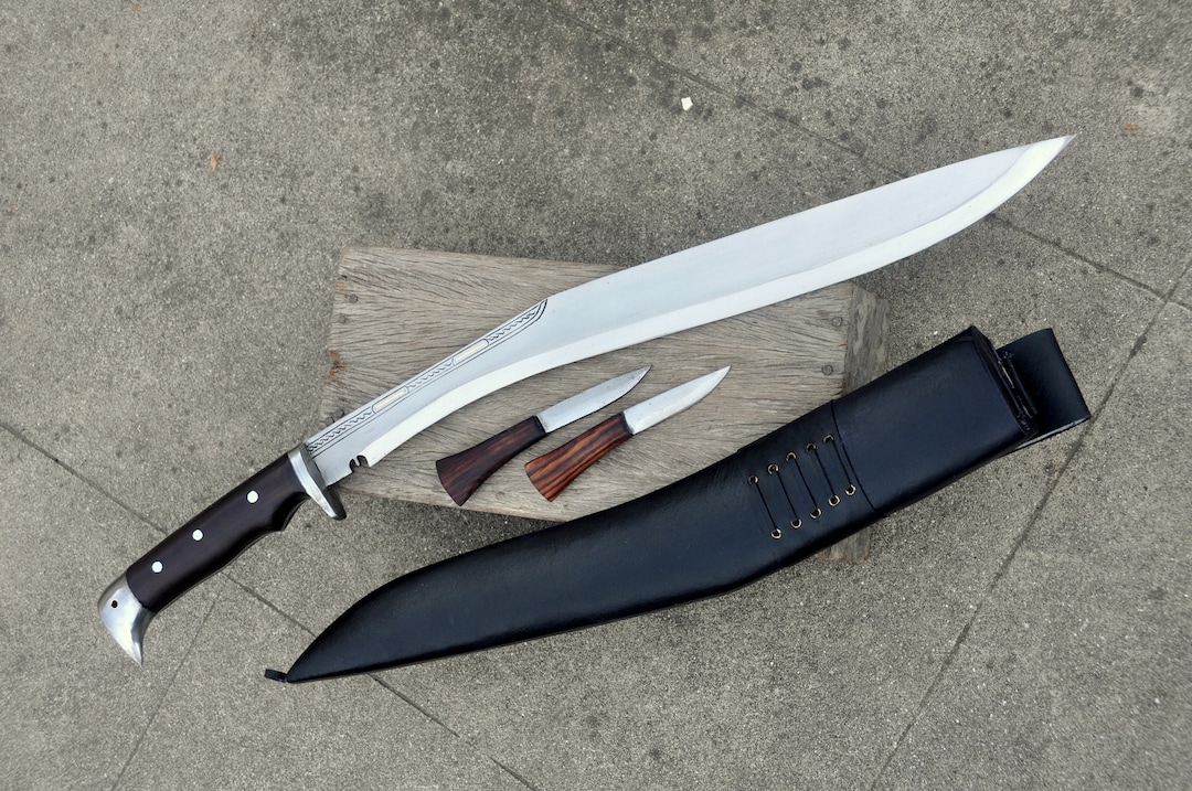 Kukri Sword-20 Inches Long Blade Khukuri Machete-narrow Blade-tempered ...