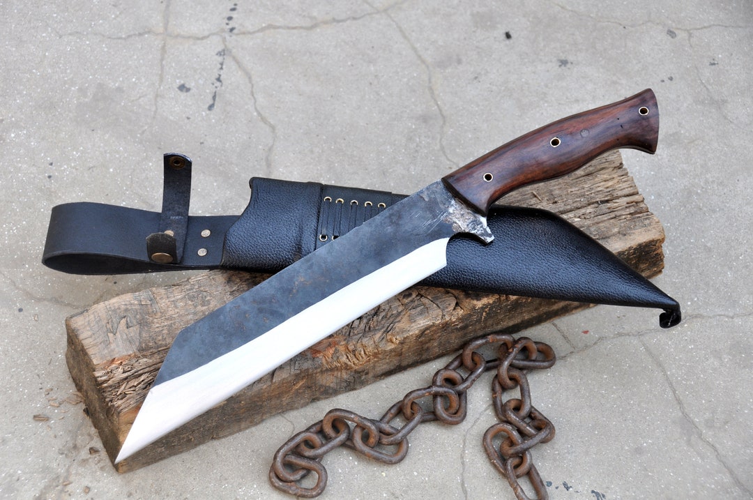 12 Inches Long Blade Seax Cleaver-hand Forged Seax Knife-cleaver ...