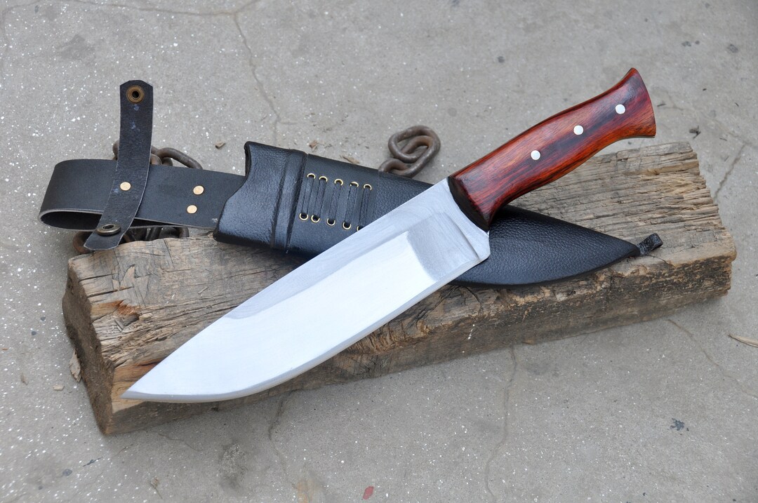 10 Inches Long Blade Bowie Knife-hunting Cleaver-bush Clearing Cleaver ...