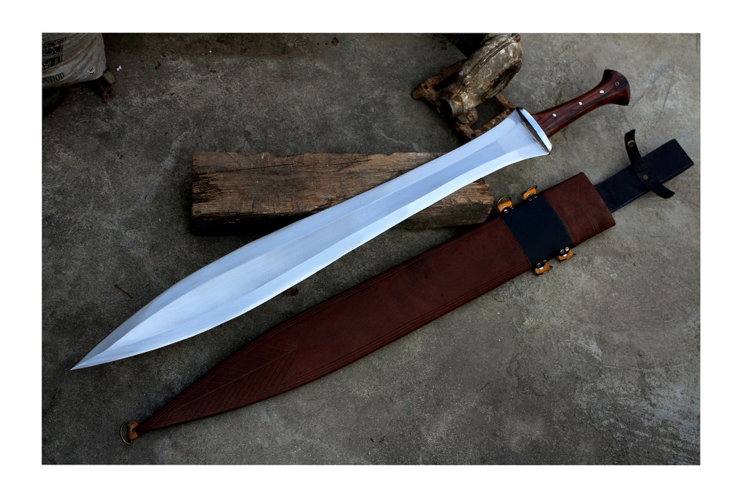 28 Inches Blade Large Xiphos Sword-greek Xiphos-hand Forged Xiphos Sword-historical Sword-viking ...