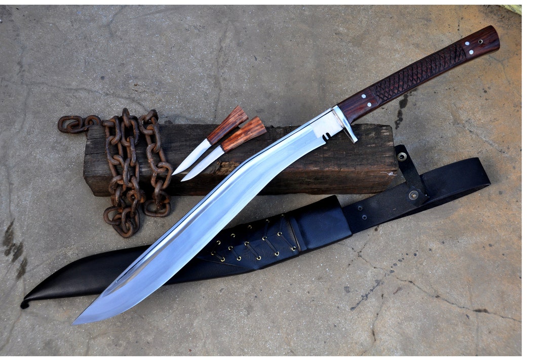 Kukri Sword-18 Inches Long Blade Khukuri Machete-narrow Blade-tempered ...