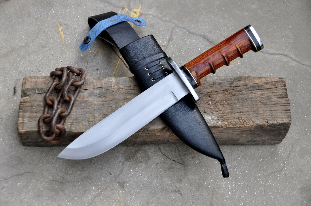 9 Inches Long Blade Gripper Handle Knife-handmade Bowie Knife-large ...