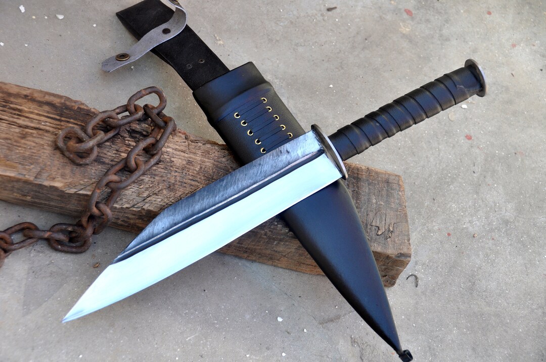 12 Inches Long Blade Seax Cleaver-hand Forged Seax Knife-cleaver ...