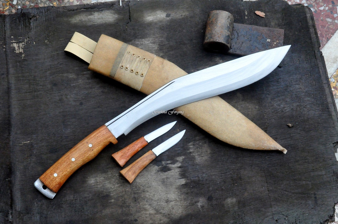 15 Inches Long Blade Hand Forged Kukri Machete-double Fullers Khukuri ...