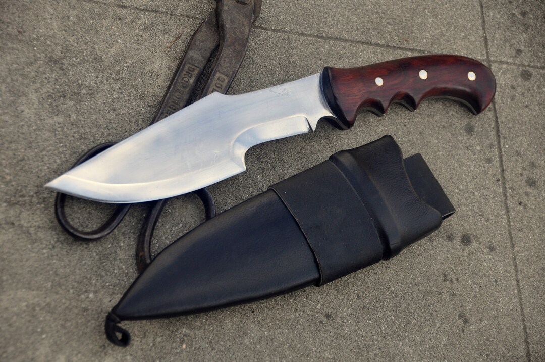 7 Inches Long Blade Arrowhead Bowie Knife-knives-tempered-sharpen ...