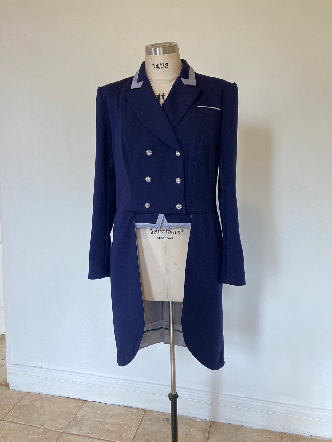 Navy Equestrian Dressage Shadbelly Tailcoat. ready Made in Stock 2XL - Etsy