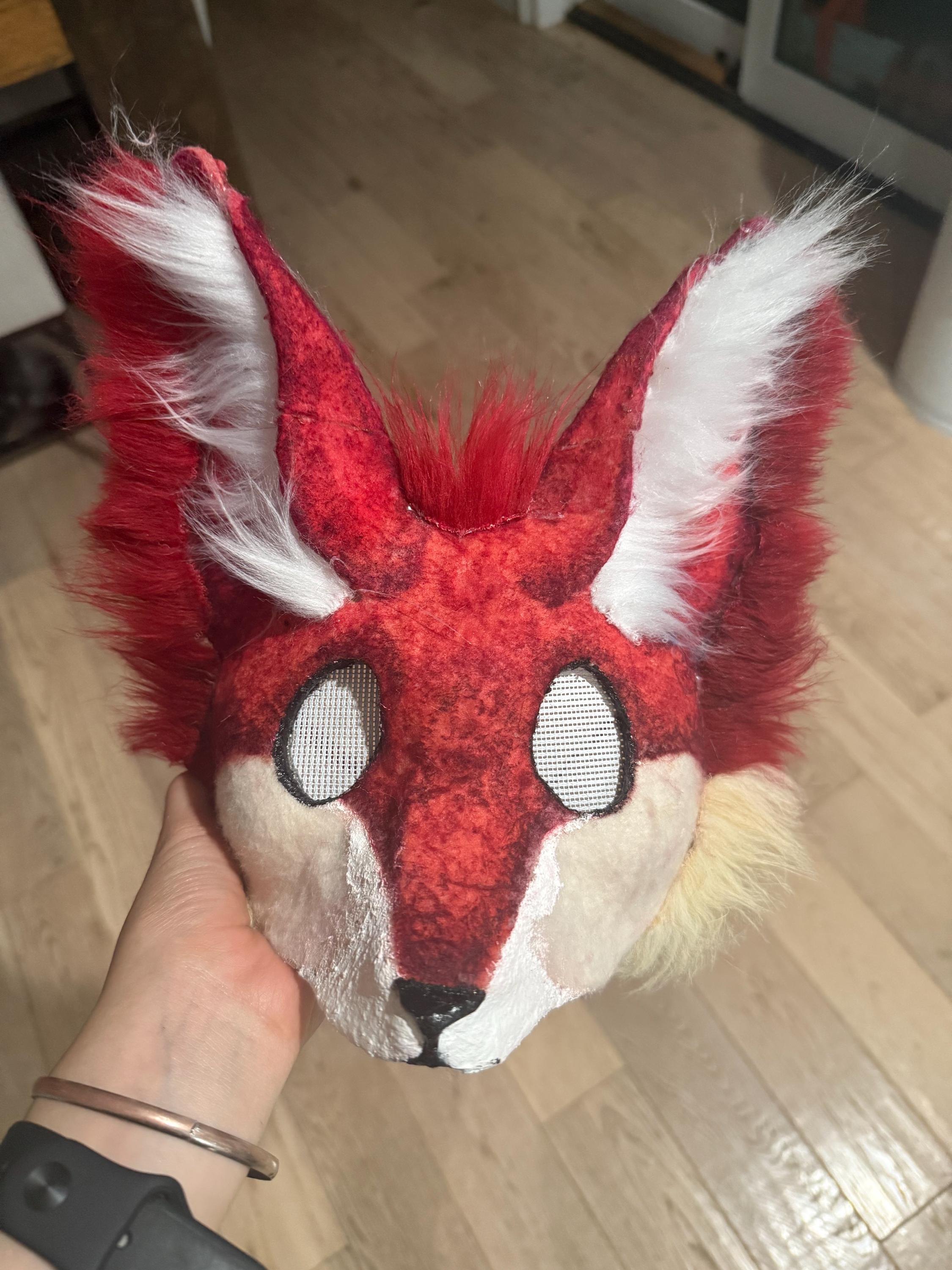 Red Fox Animal Mask High Quality and Lined With Satin - Etsy