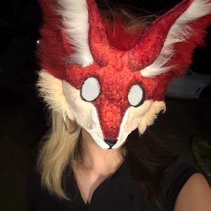 Red Fox Animal Mask High Quality and Lined With Satin - Etsy