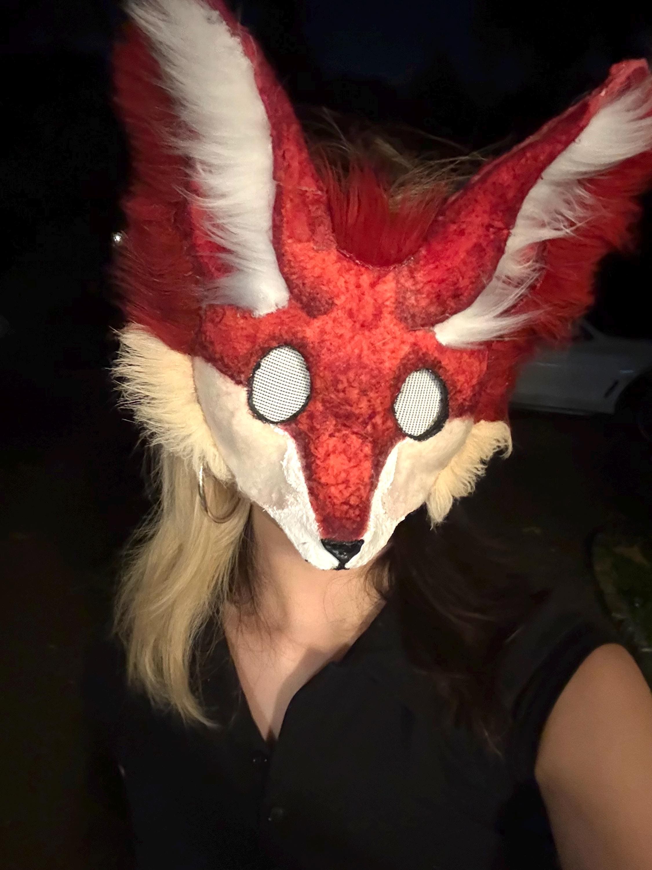 Red Fox Animal Mask High Quality and Lined With Satin - Etsy