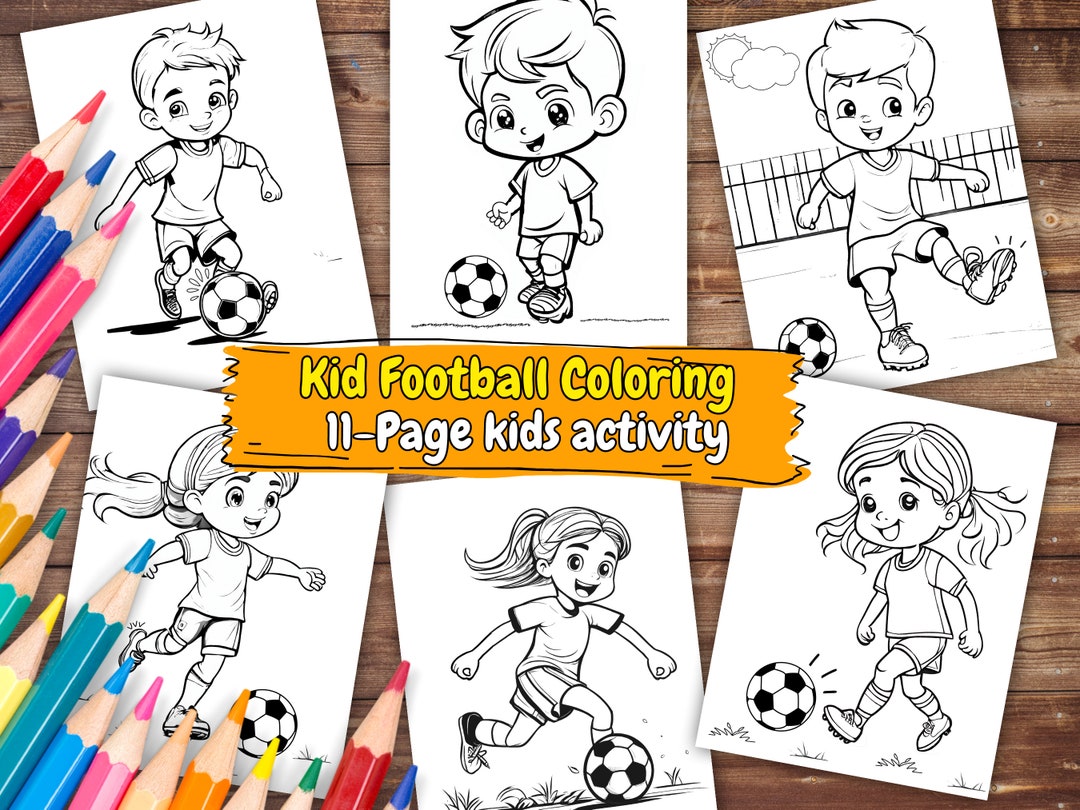 Kid Football Coloring Pages Printable, Football Coloring Pages, Soccer ...