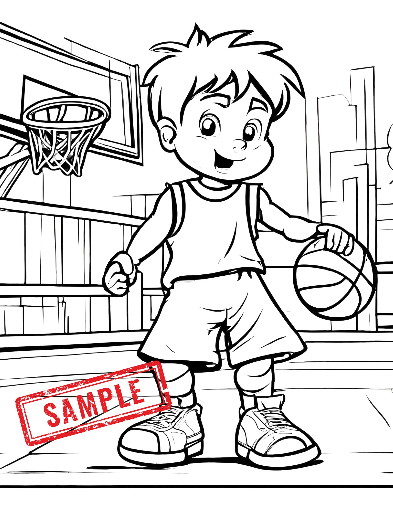Kid Basketball Coloring Pages Printable, Basketball Coloring Pages ...