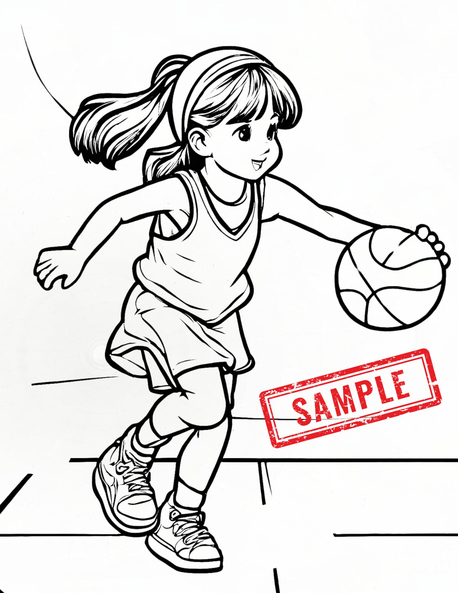 Kid Basketball Coloring Pages Printable, Basketball Coloring Pages ...