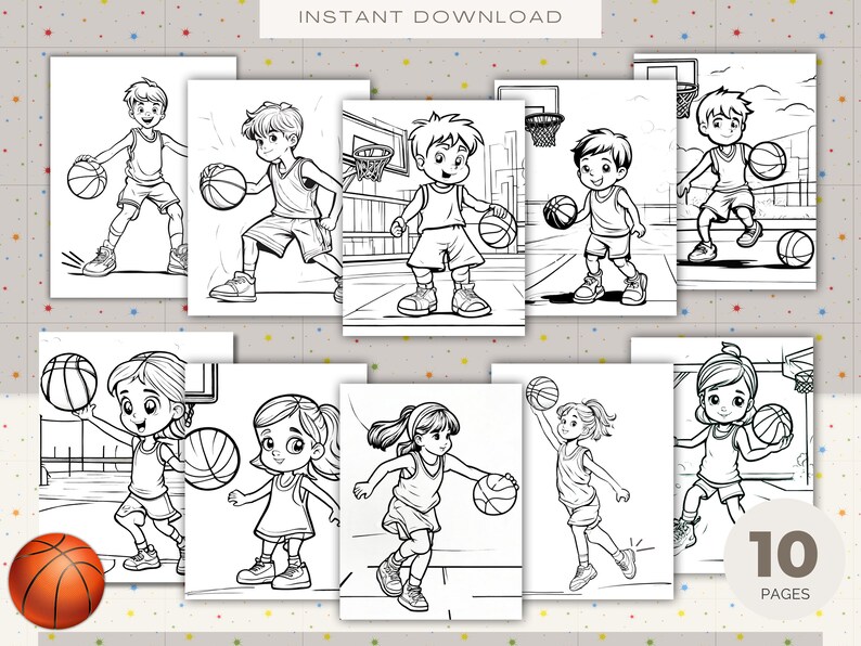Kid Basketball Coloring Pages Printable, Basketball Coloring Pages ...