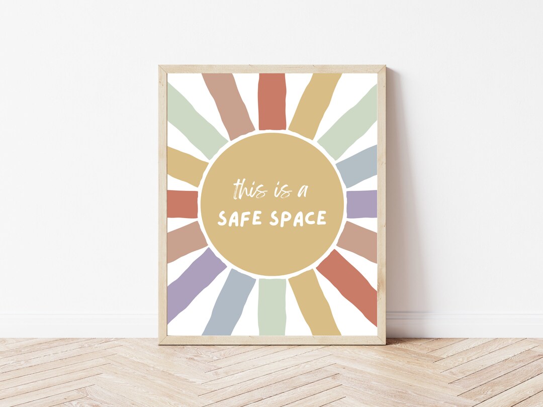 Safe Space Printable Poster: Speech Therapy Classroom Decor (digital ...