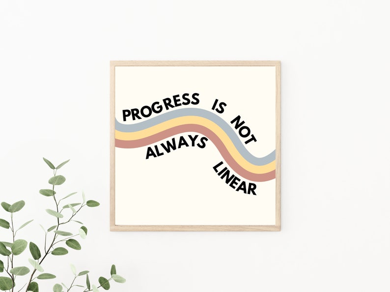 Speech Therapy Poster: Progress is Not Linear (digital Download) - Etsy