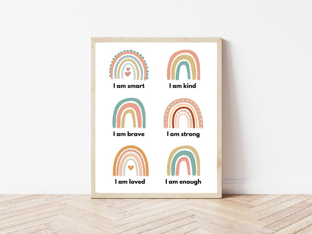 Speech Therapy Affirmations Poster: Rainbow Classroom Decor (digital ...