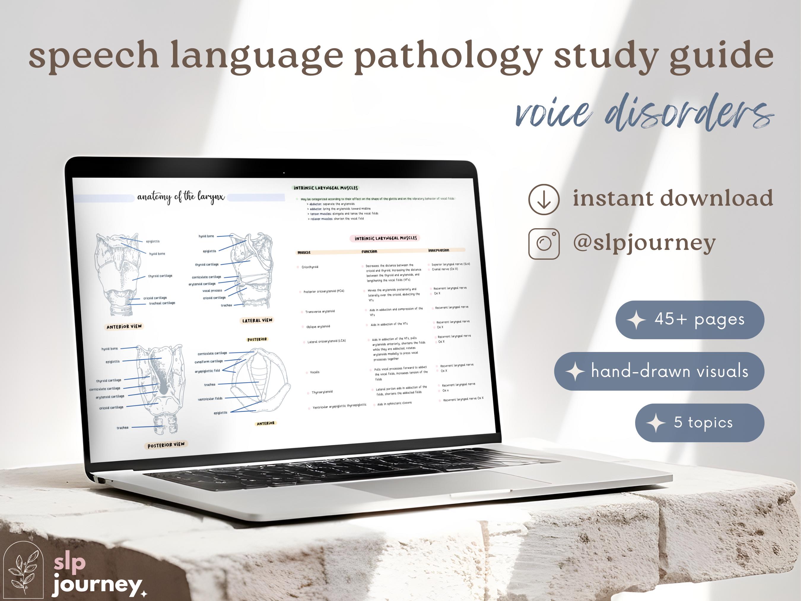 Speech Language Pathology Notes: Voice Disorders (digital Download) - Etsy