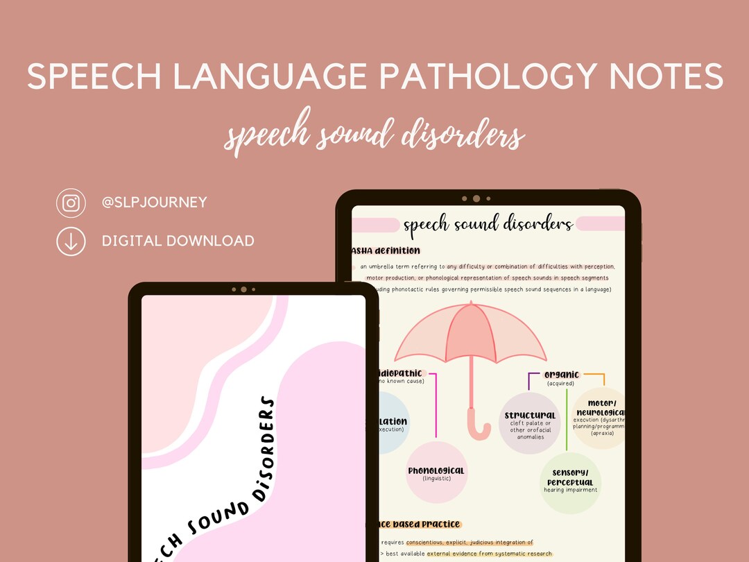 Speech Language Pathology Notes: Speech Sound Disorders digital ...
