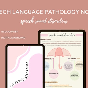 Speech Language Pathology Notes: Speech Sound Disorders digital ...