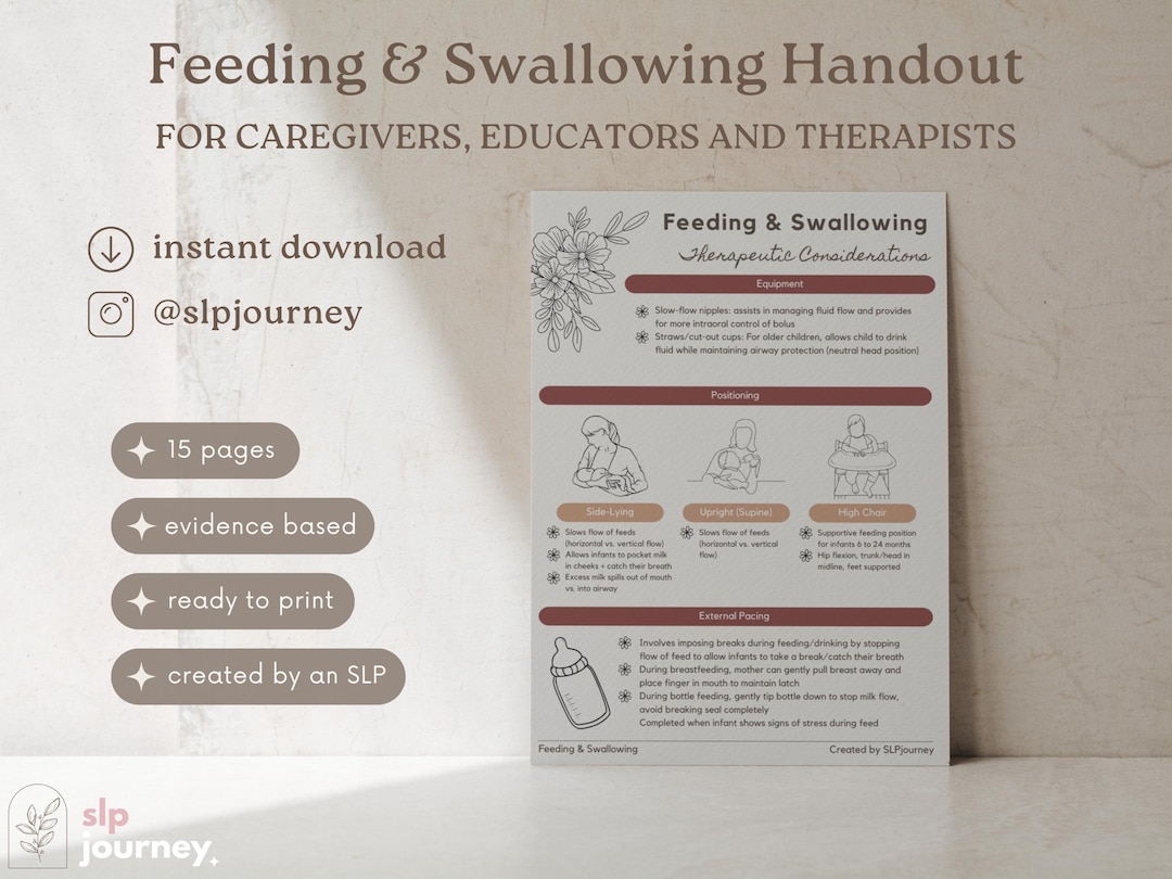 Pediatric Feeding and Swallowing Development Handout: for Caregivers ...