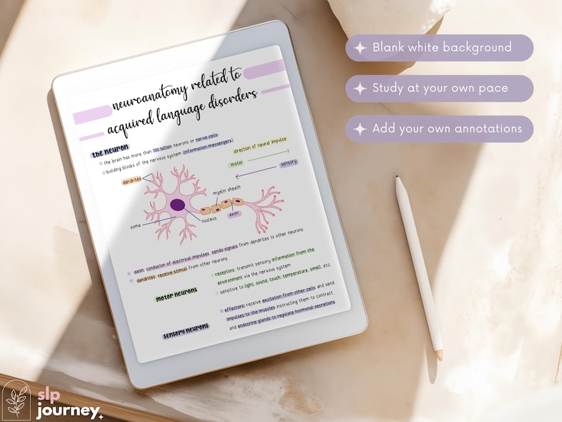 Speech Language Pathology Notes: Acquired Language Disorders (digital ...