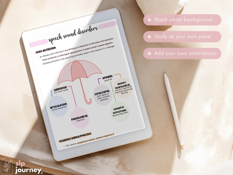 Speech Language Pathology Notes: Speech Sound Disorders (digital ...