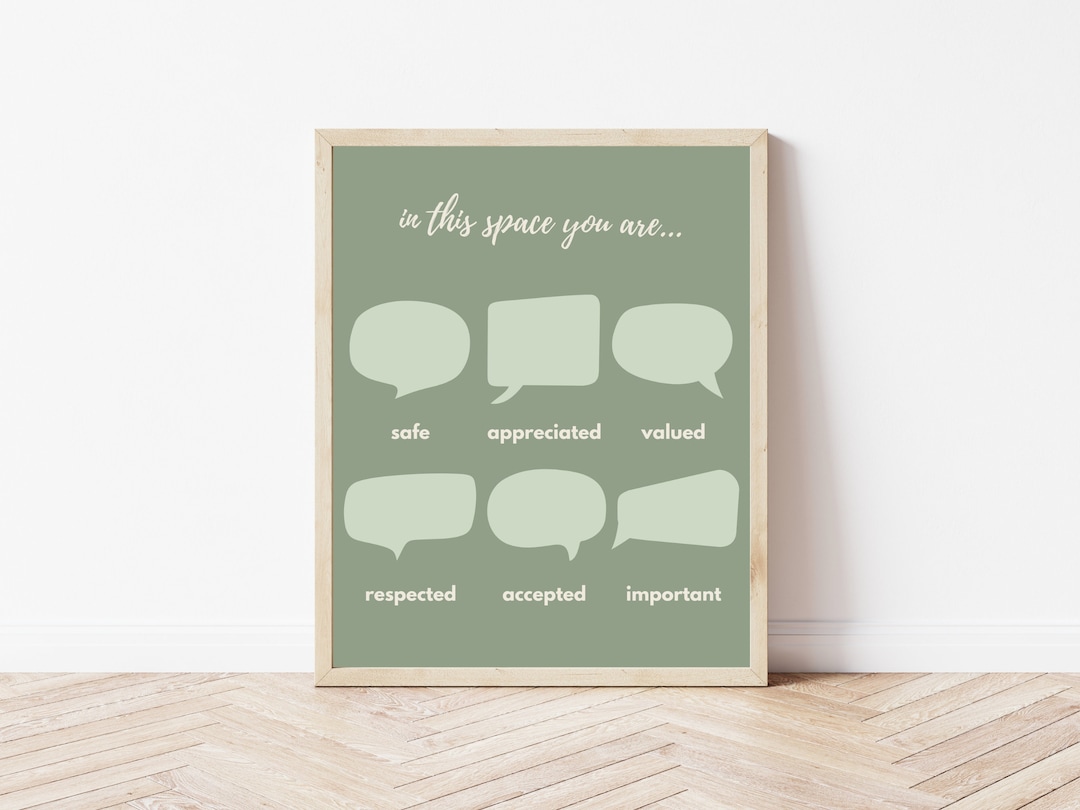 Safe Space Printable Poster: Speech Therapy Classroom Decor (digital ...