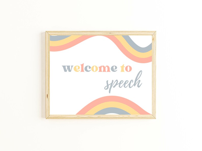 Welcome to Speech Printable Poster: Speech Therapy Wall Art (digital ...