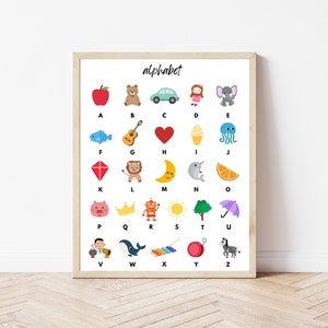 Speech Therapy Alphabet Poster: Classroom Printable Wall Art (digital ...