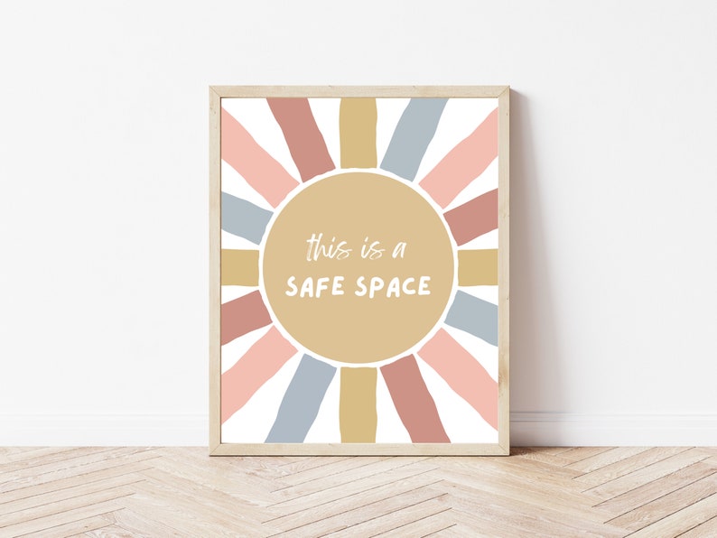 Safe Space Poster: Speech Therapy Classroom Decor (digital Download) - Etsy