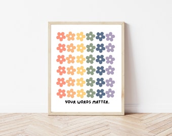 Speech Therapy Wall Art, Digital Download, Classroom Printable Poster ...