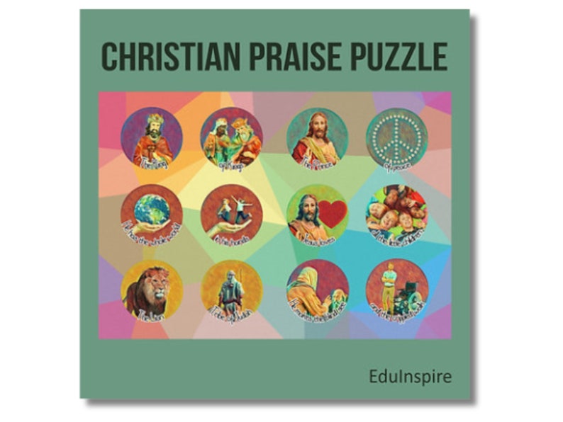 12 Pieces - Christian Jigsaw Puzzle for All Ages. Designed With the ...