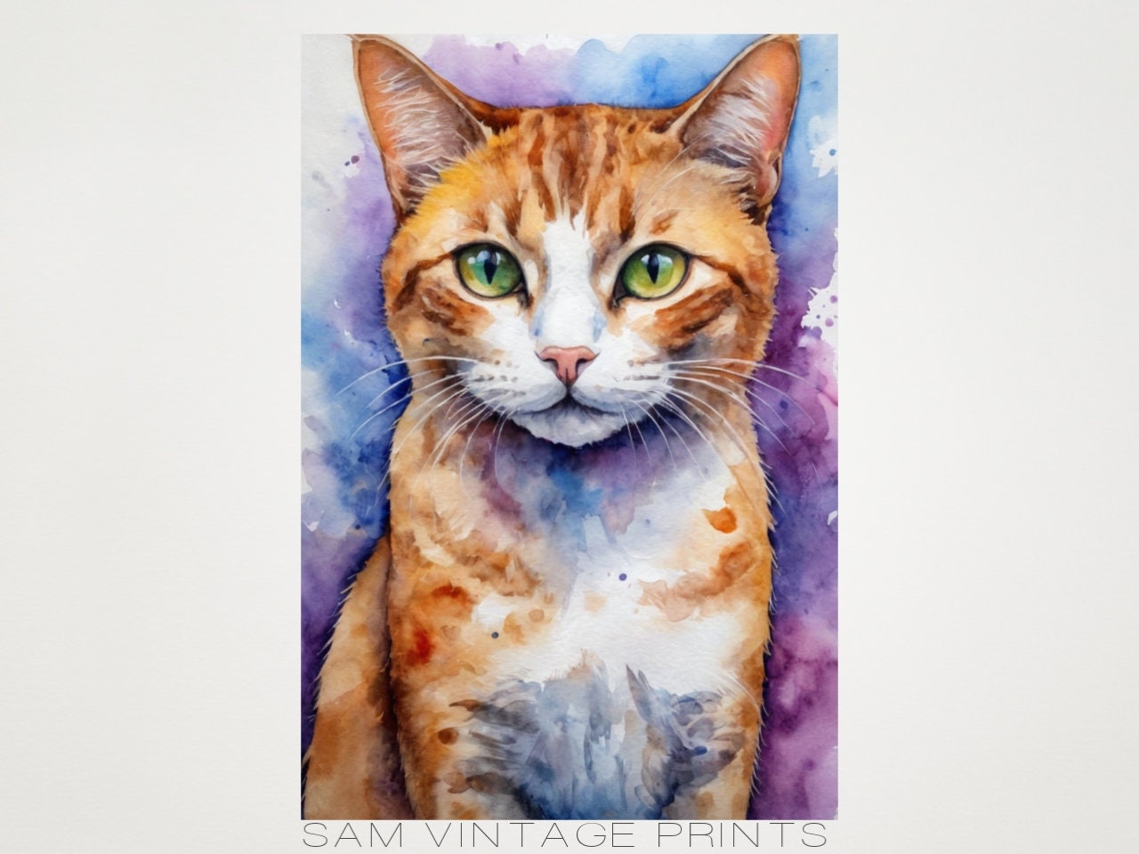 Cool Cat Clip Art Watercolor Clip Art Paper Crafting Bundle Commercial ...