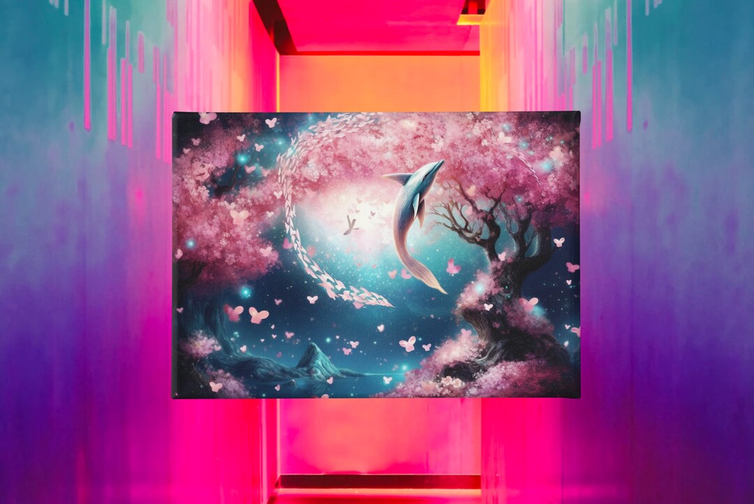 Dolphin Dreams Canvas // Surreal Wall Art That Transcends Imagination ...