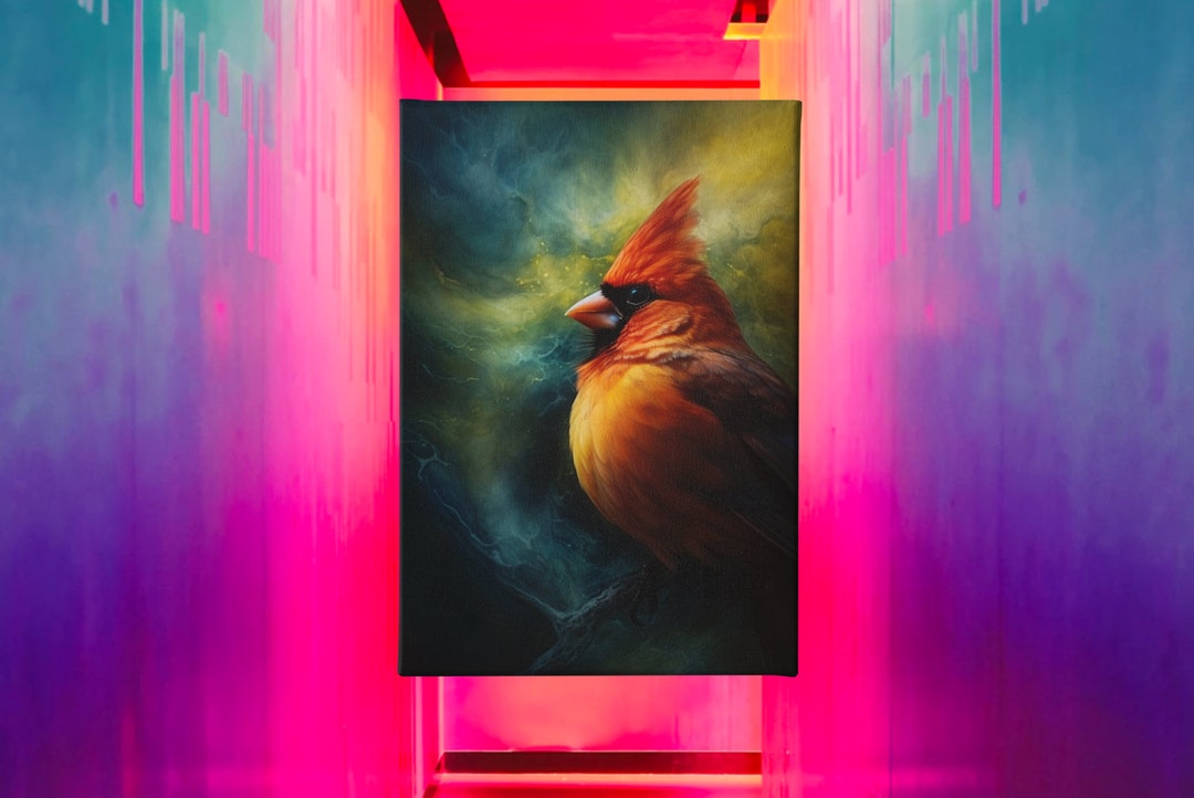 Abstract Cardinal Canvas // Surreal Wall Art That Transcends ...