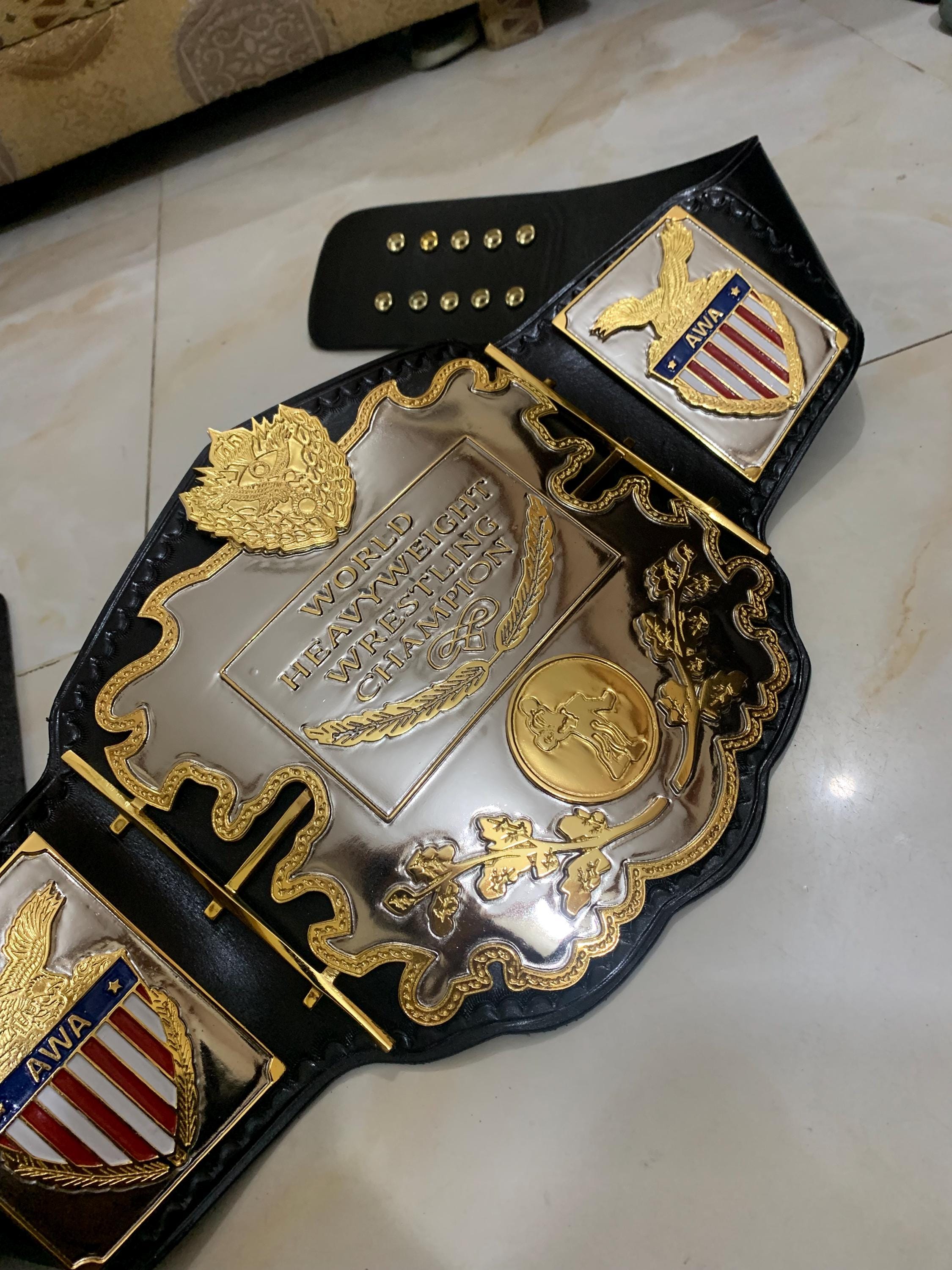 Awa Lawler Heavyweight Wrestling Championship Belt, 4mm Zinc, Dual ...