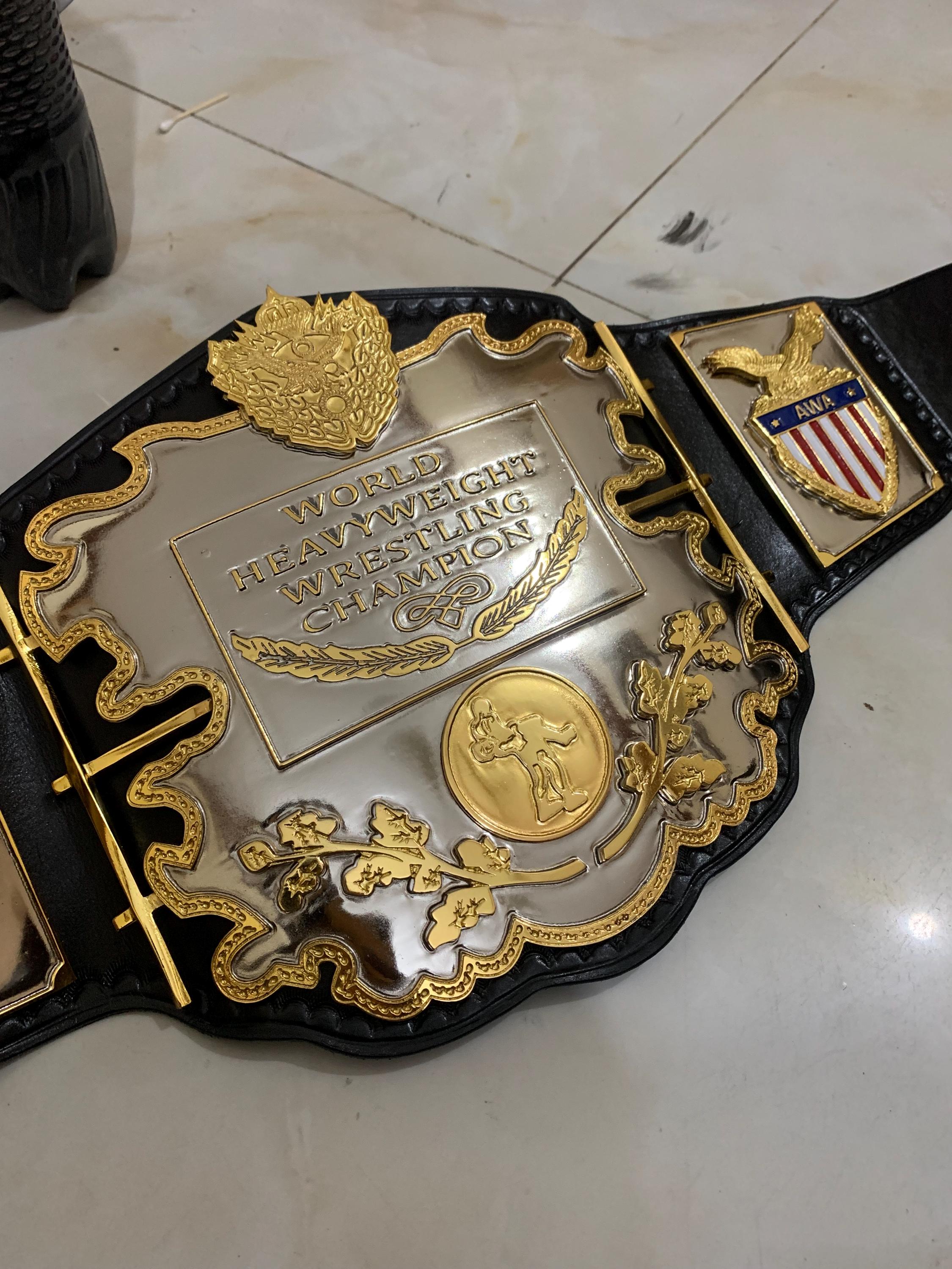 Awa Lawler Heavyweight Wrestling Championship Belt, 4mm Zinc, Dual ...