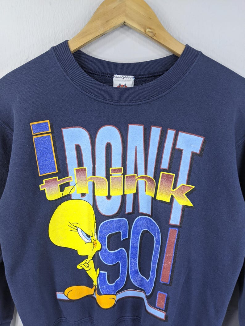 Vintage 90s Looney Tunes Tweety Bird Youth Sweatshirt Sylvester Sweater ...