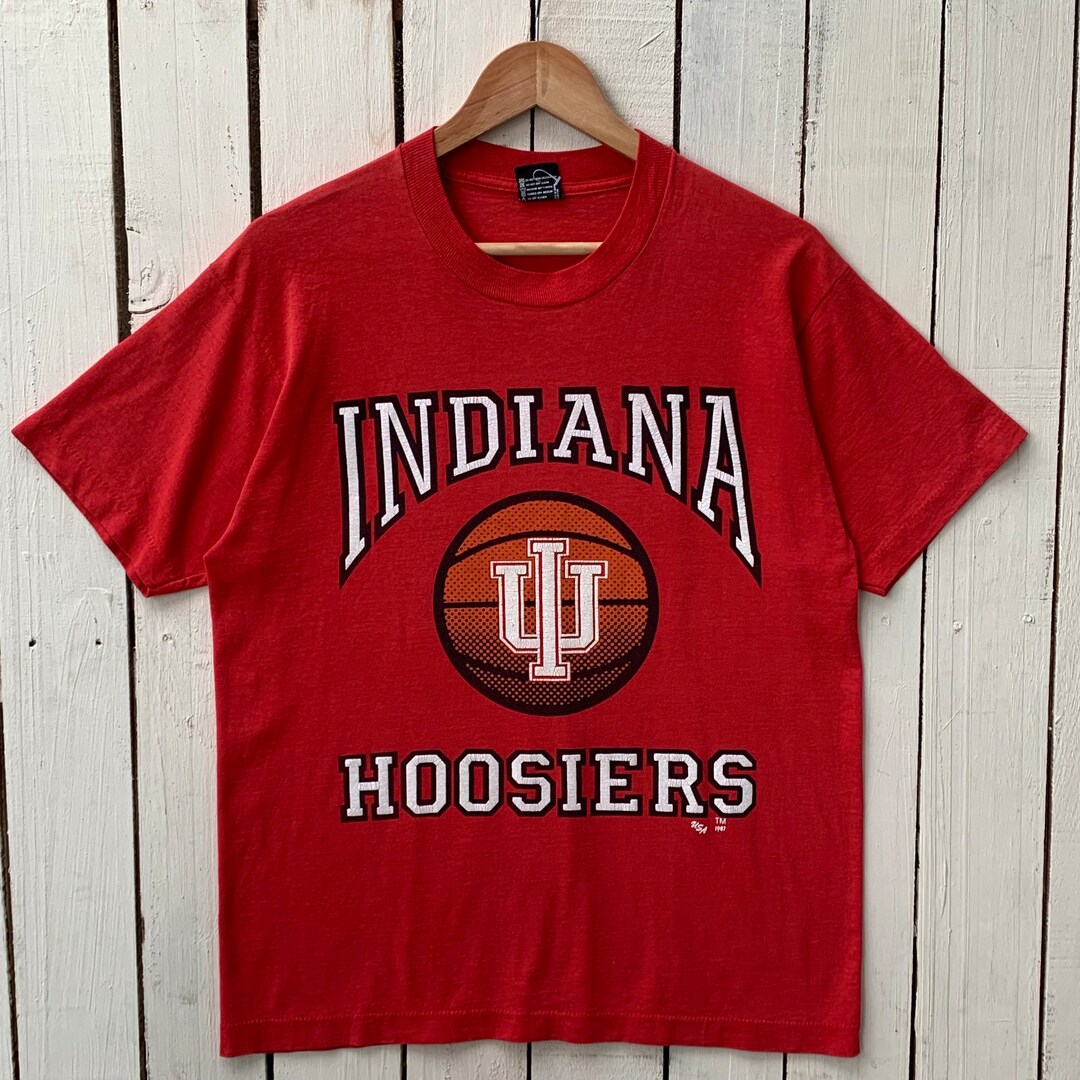Vintage 90s Distressed Indiana Hoosiers University Basketball Tshirt ...