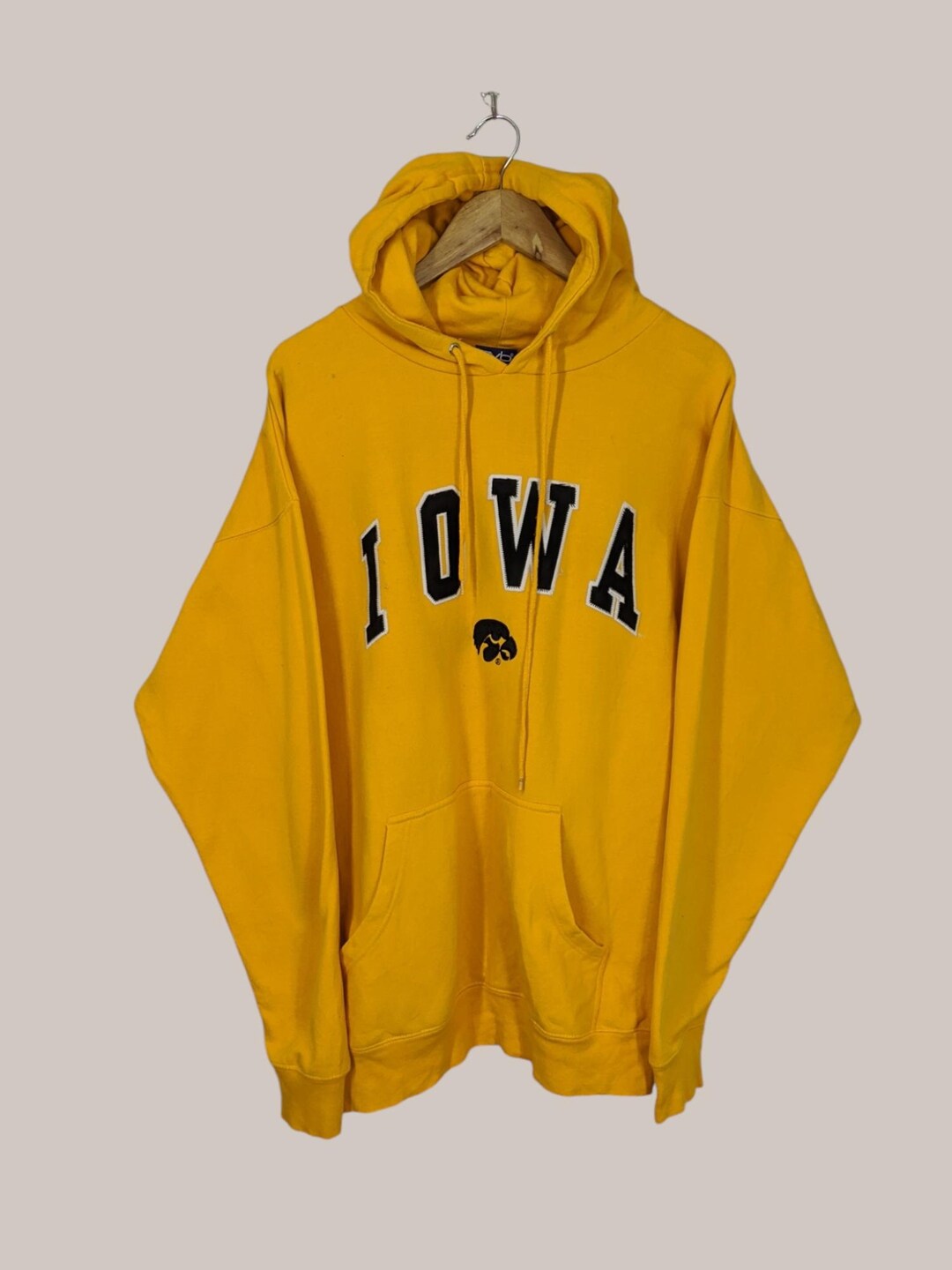 Vintage NCAA Iowa Hawkeyes Football Hoodie Iowa Crewneck Iowa Pullover ...
