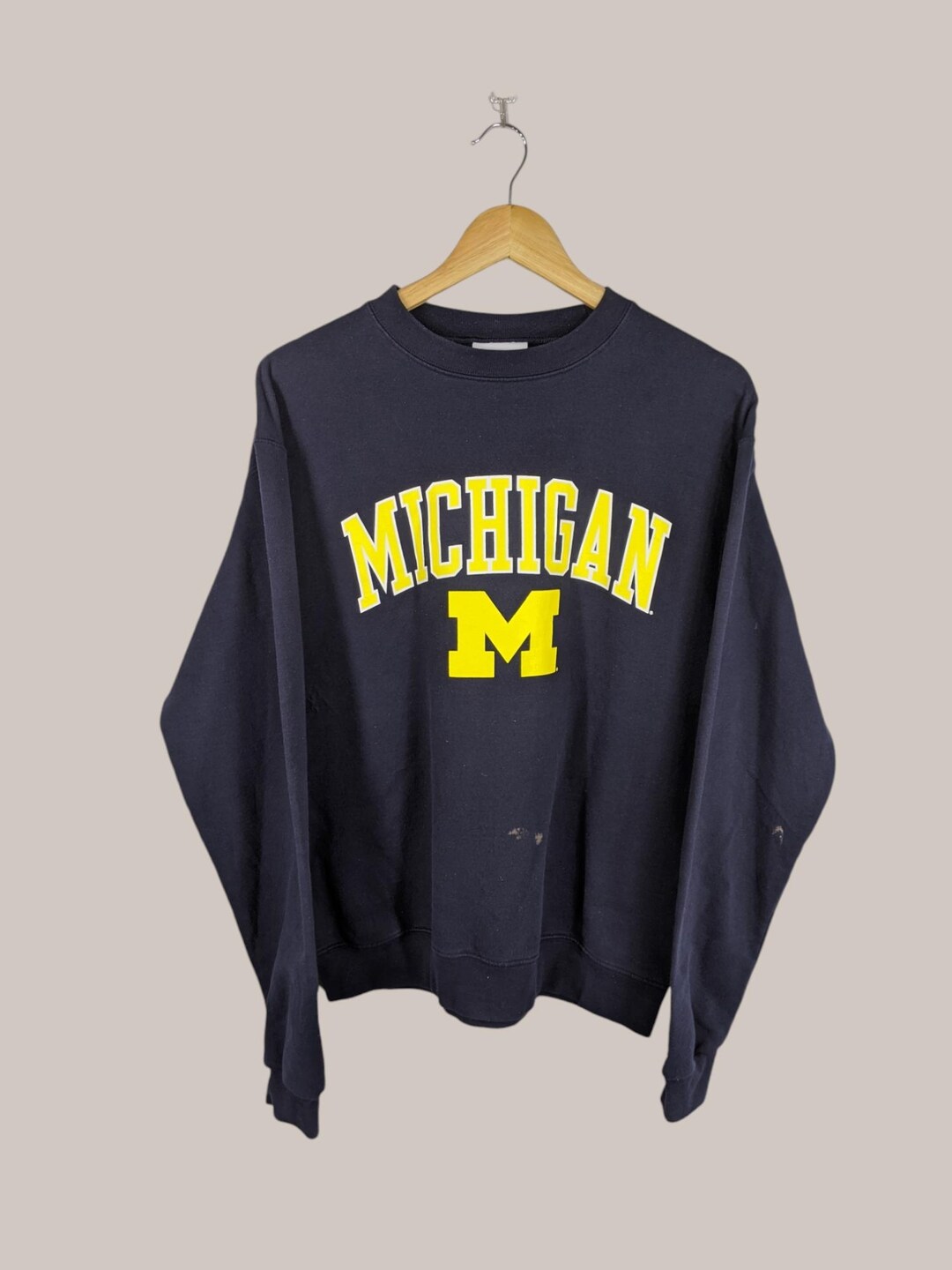 Vintage NCAA Michigan Wolverines University Football Sweatshirt ...